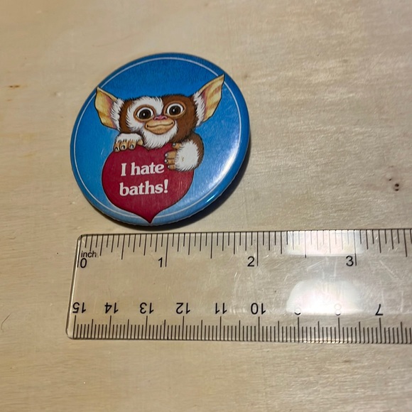 Accessories | Vintage Gremlins I Hate Baths Button 8s | Poshmark